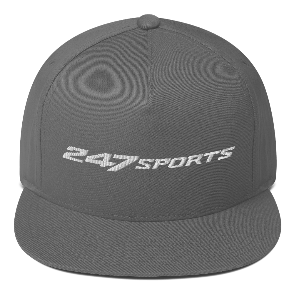 247 Sports Logo White Embroidered Flat Bill Hat – Paramount Shop