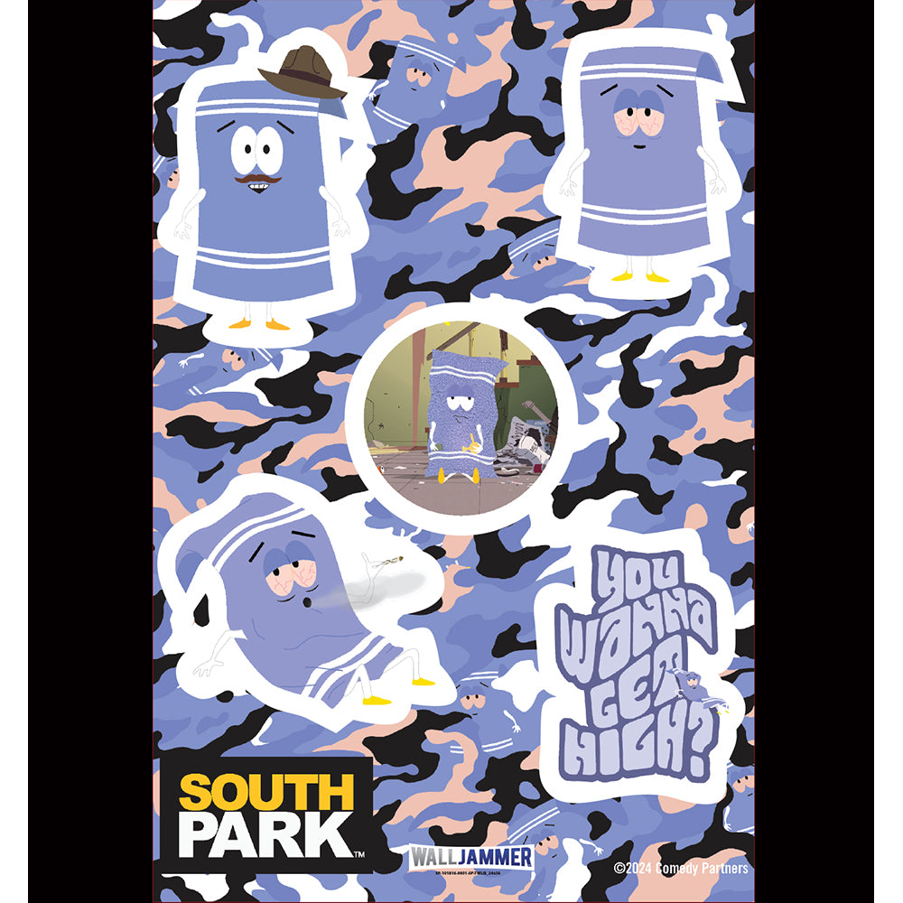 South Park Feuille d'autocollants muraux Towelie High – Paramount Shop