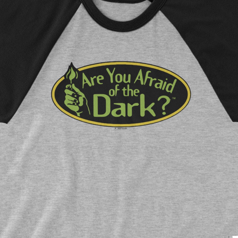 Are You Afraid of the Dark Original Logo Adult 3/4 Sleeve Raglan Shirt ...