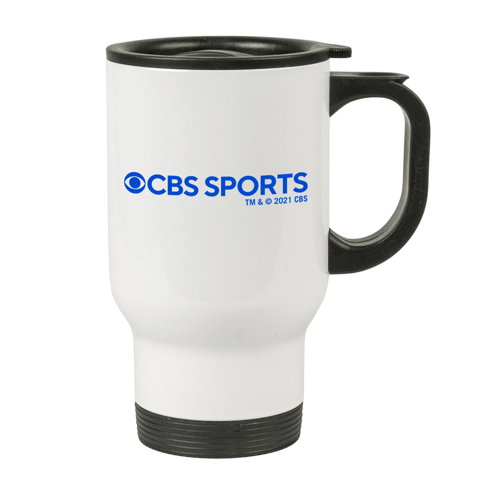 CBS Sports Logo 14 oz Stainless Steel Travel Mug with Handle ...