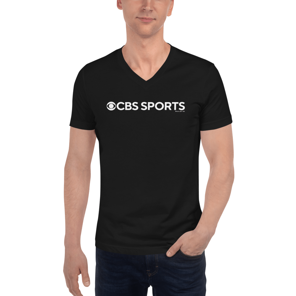 CBS Sports Logo T-shirt à col en V et à manches courtes – Paramount Shop