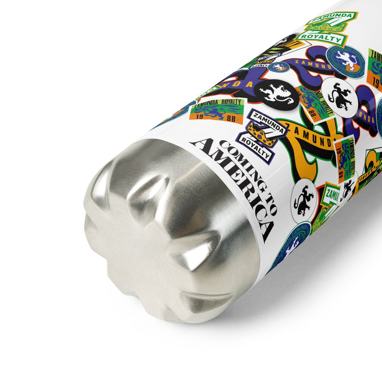 Coming To America Zamunda Pattern Stainless Steel Water Bottle ...