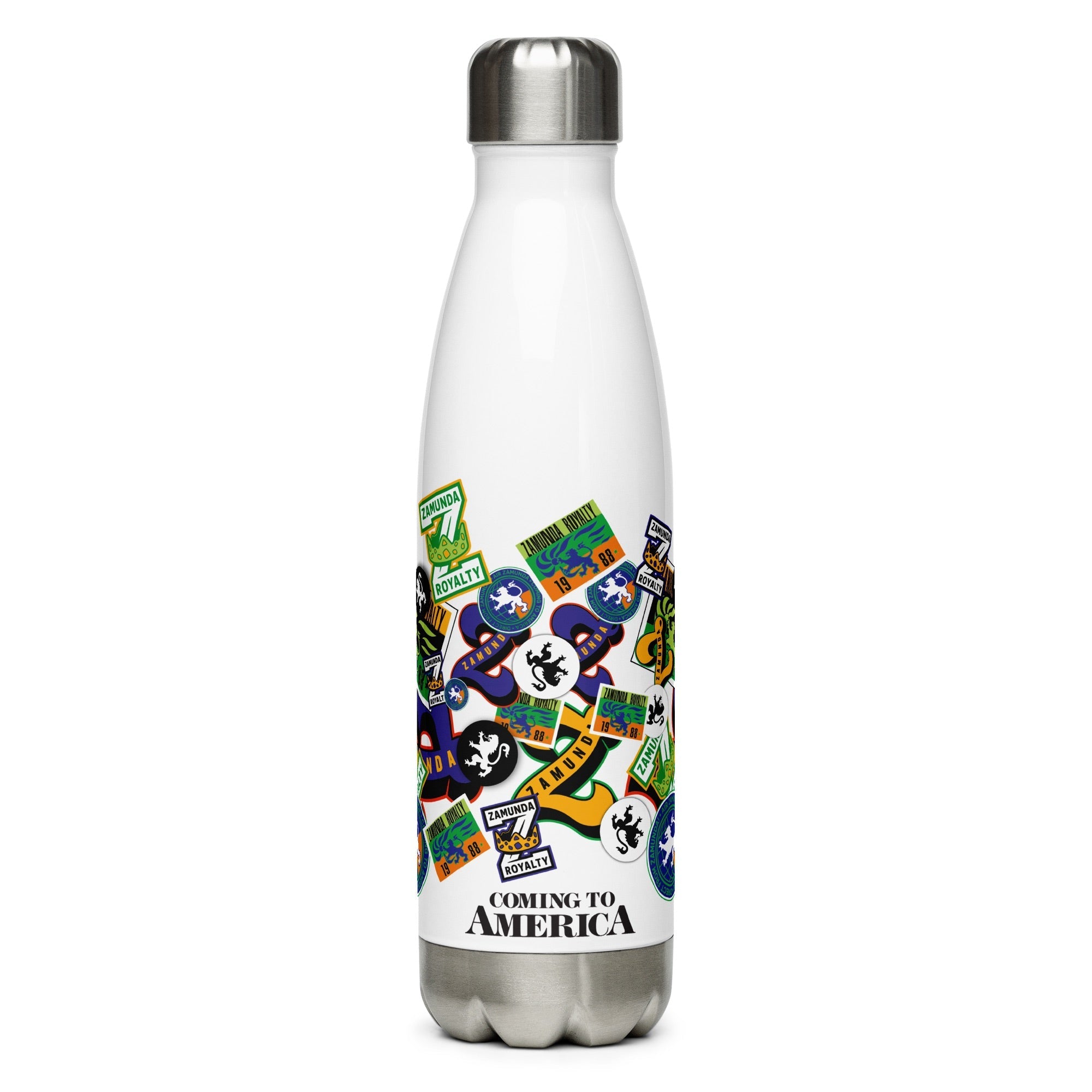 Coming To America Zamunda Pattern Stainless Steel Water Bottle ...