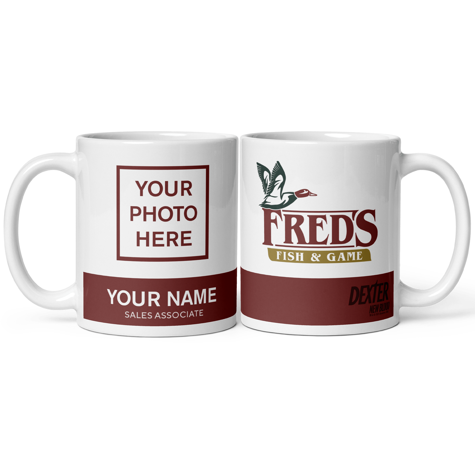Dexter: New Blood Fred's Fish & Game White Mug – Paramount Shop