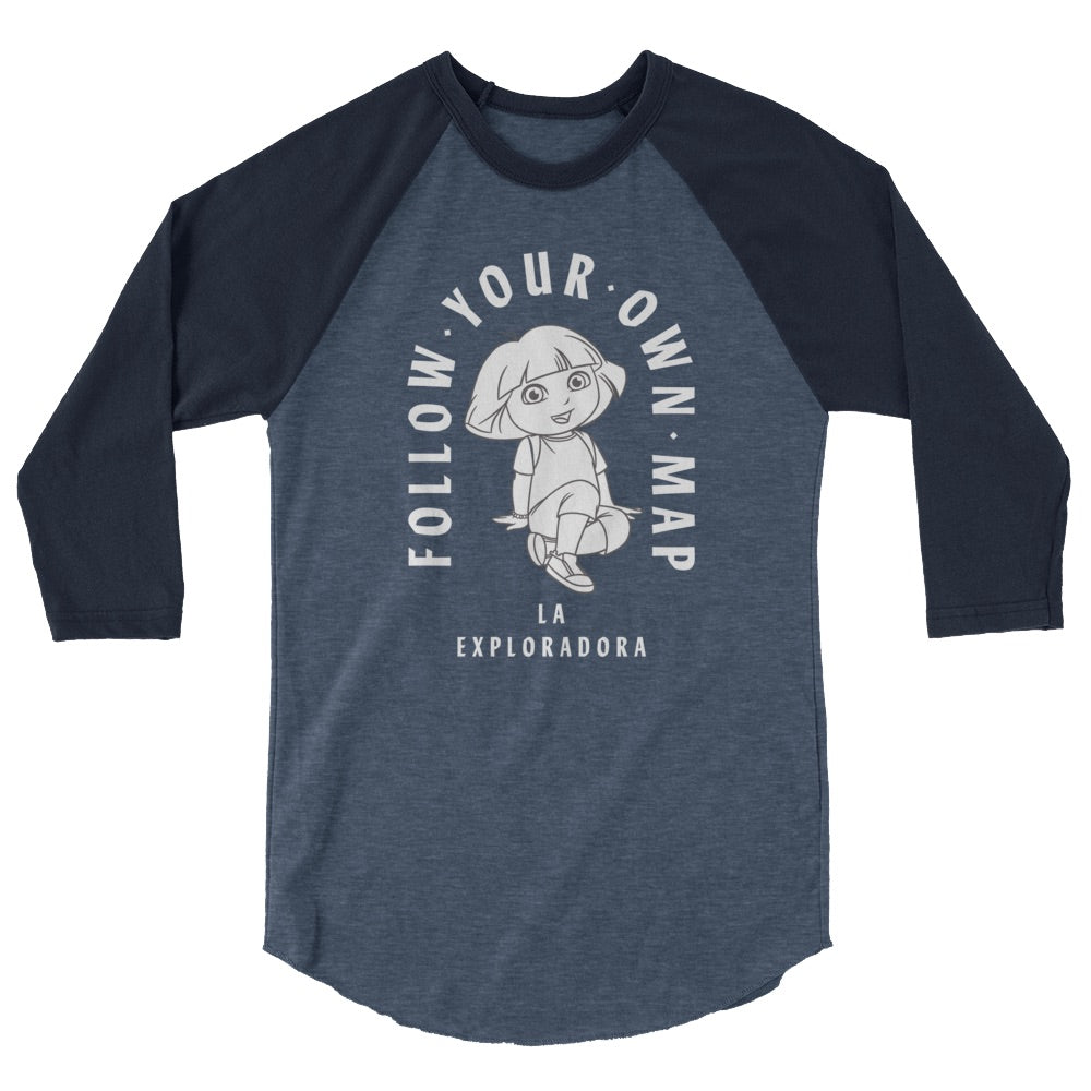 Dora the Explorer Suivez votre propre carte Unisexe Chemise raglan à ...