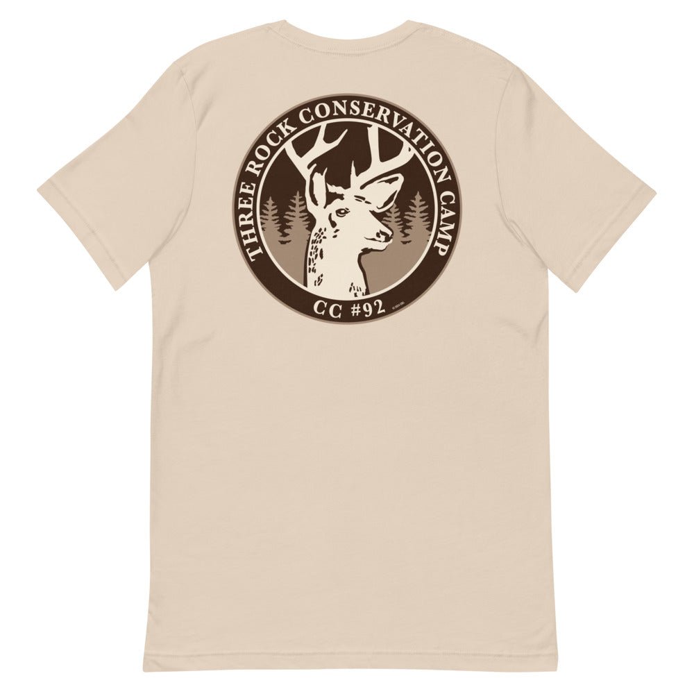 Campamento de conservación Fire Country Three Rock Unisex Camiseta ...