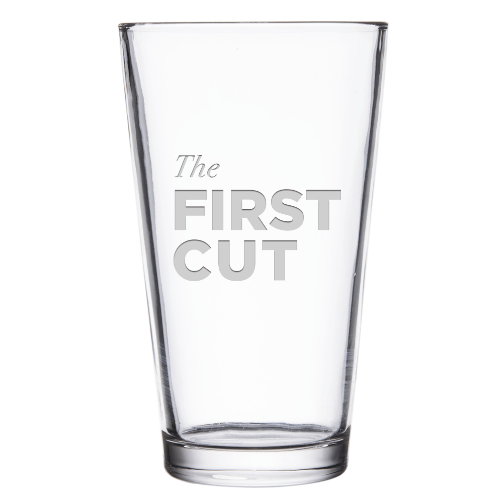 First Cut Golf Podcast Logo Lasergraviertes Pint-Glas – Paramount Shop