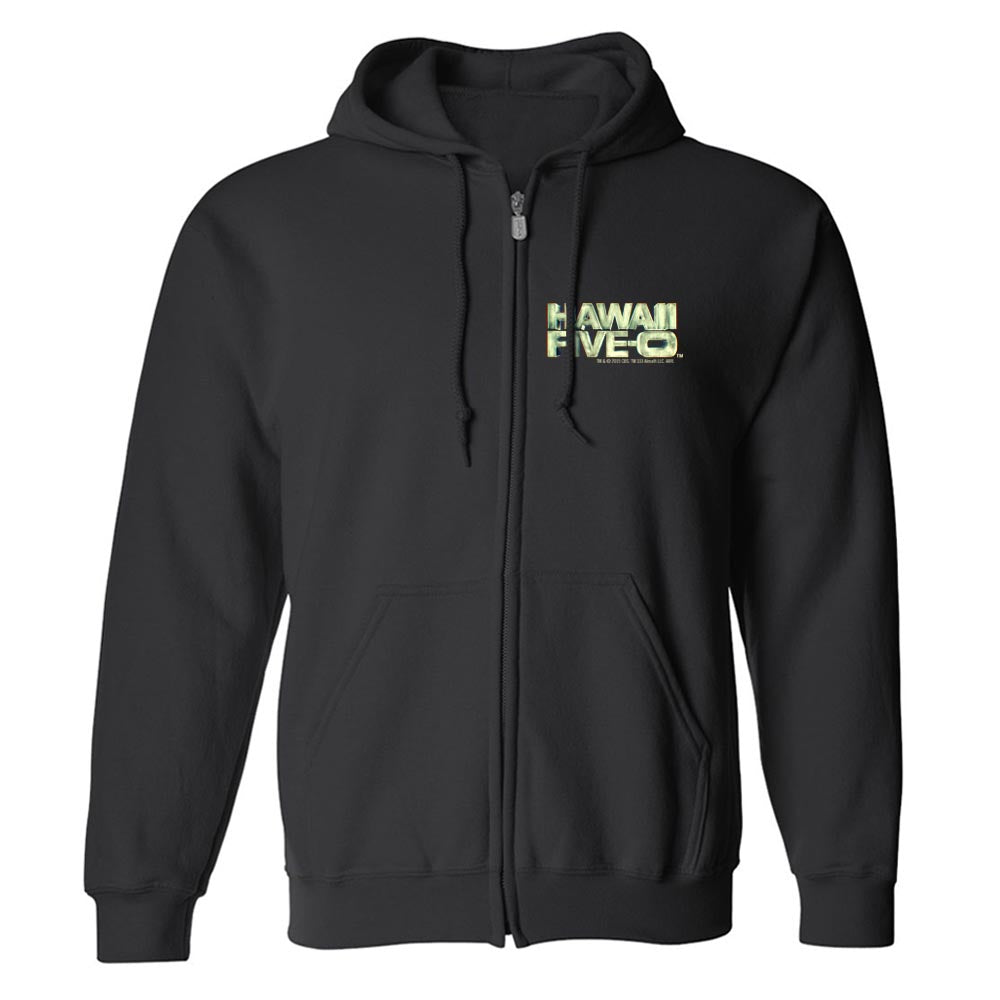 Hawaii Five 0 3D Logo Sudadera Polar Con Capucha Y Cremallera Hawaii Five 0 3D Logo Sudadera Polar Con Capucha Y Cremallera