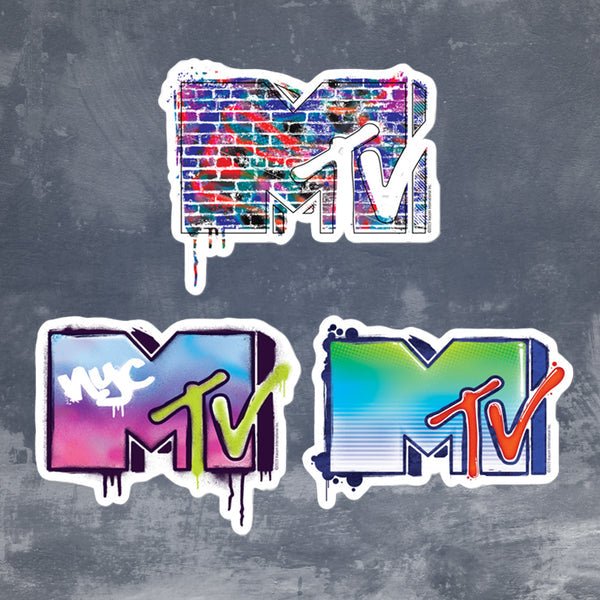 MTV Graffiti Die Cut Sticker Pack of 3 – Paramount Shop