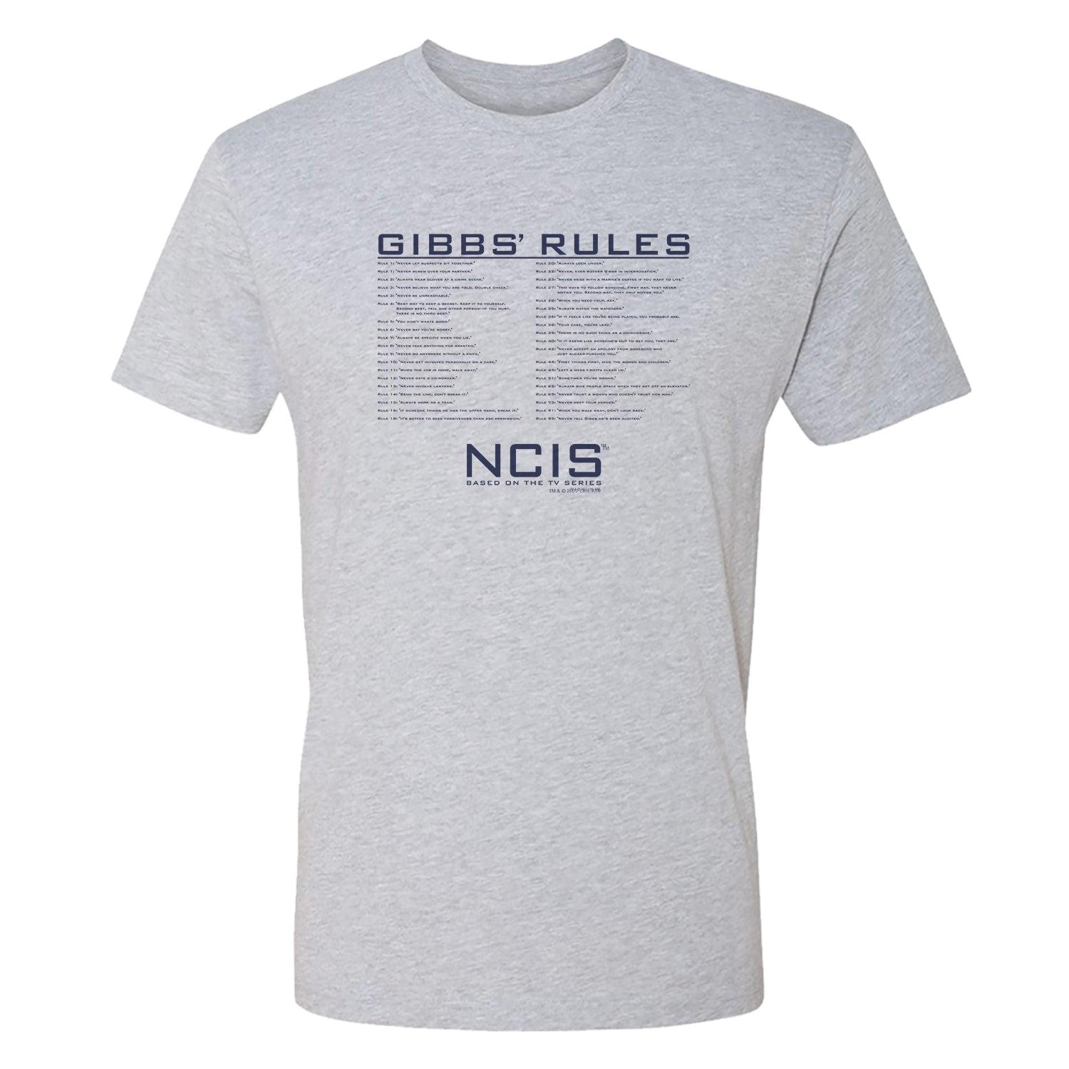 NCIS Gibbs Rules Adult Short Sleeve T-Shirt – Paramount Shop