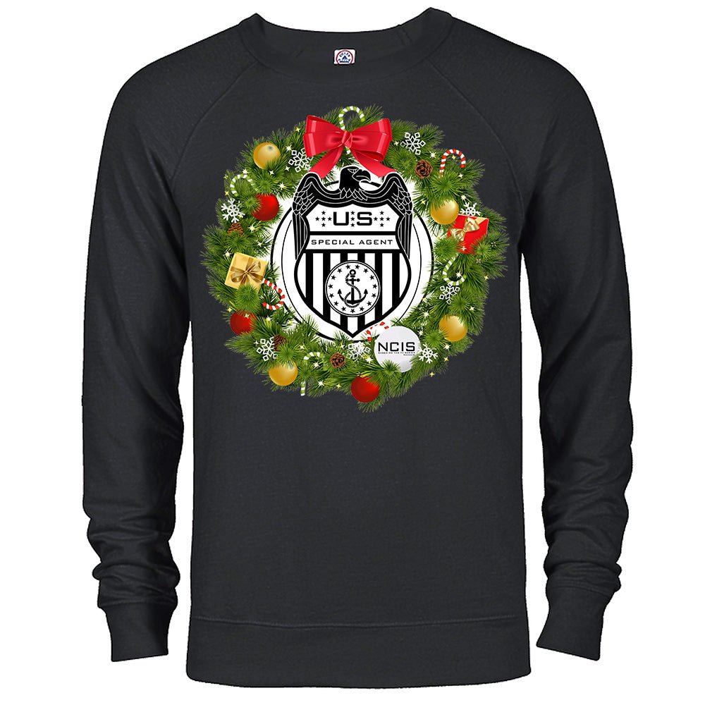 NCIS Sweat à col roulé en laine polaire avec couronne d'insigne d'agent ...