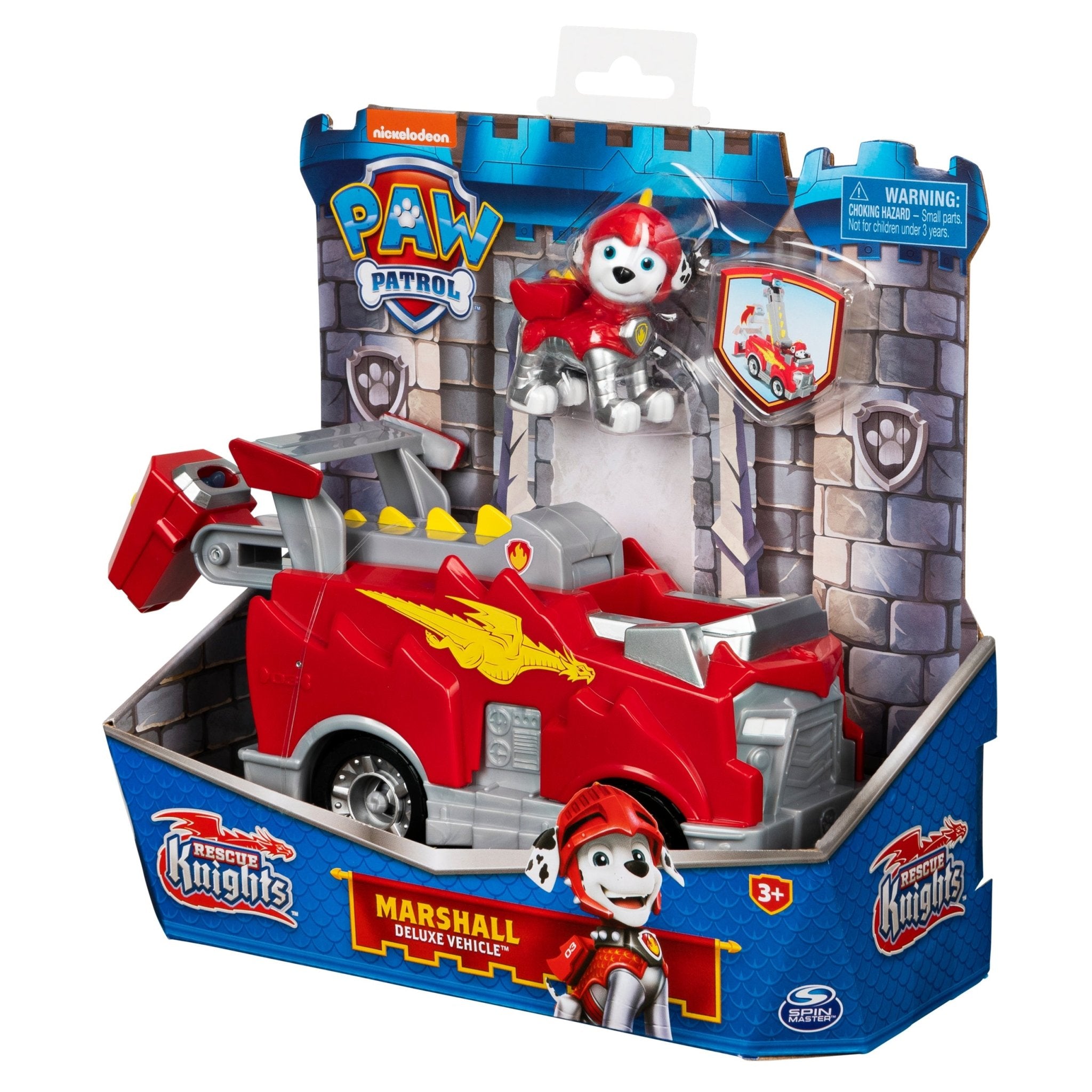 PAW Patrol, Rescue Knights Marshall Transforming Toy Car with ...