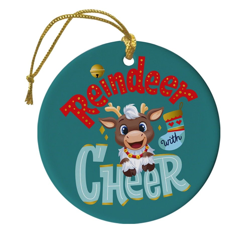 Reindeer in Here Reindeer With Cheer Ornament – Paramount Shop