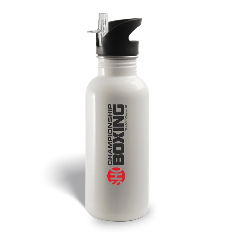 SHO Championship Boxing Logo 20 oz Screw Top Water Bottle with Straw ...