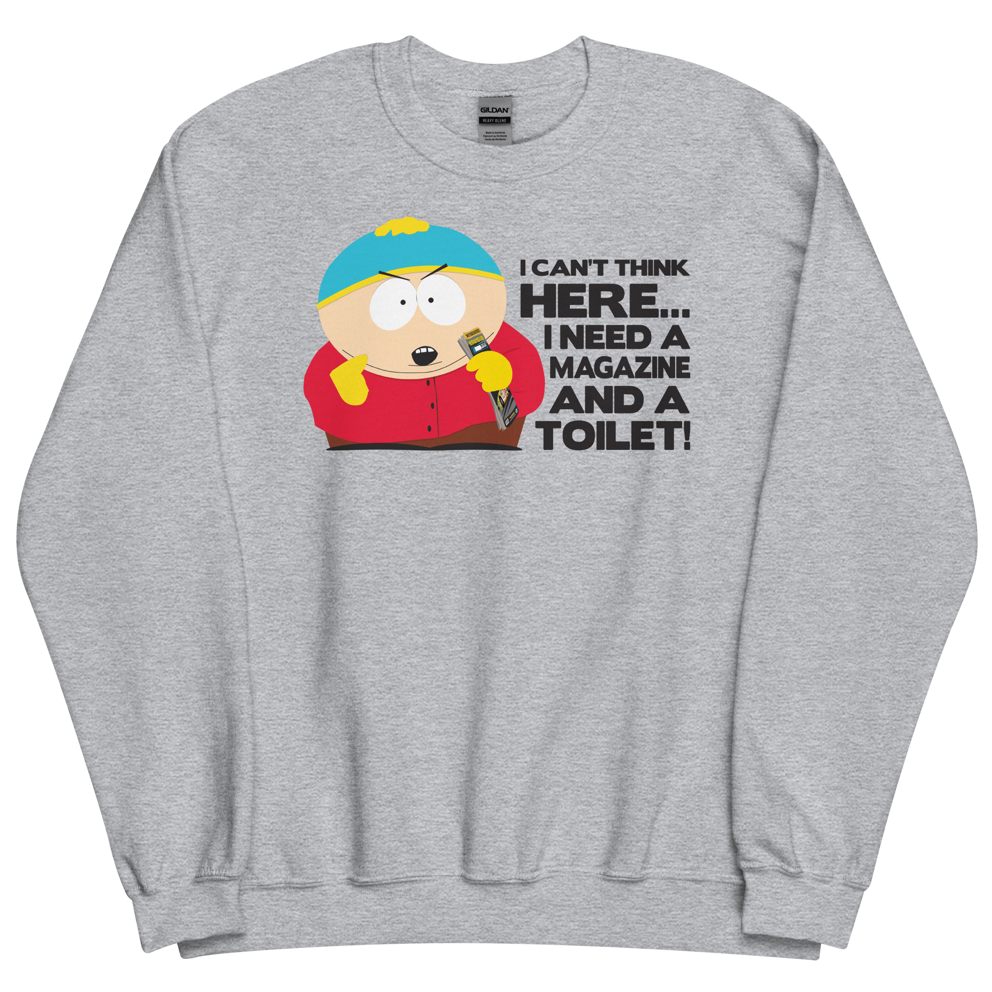 South Park Sweat-shirt Cartman Magazine and a Toilet Crewneck ...