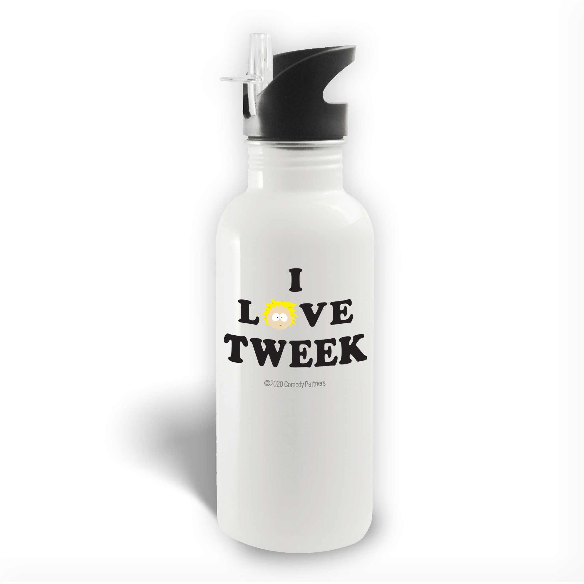South Park I Love Tweek 20 oz Screw Top Water Bottle with Straw ...