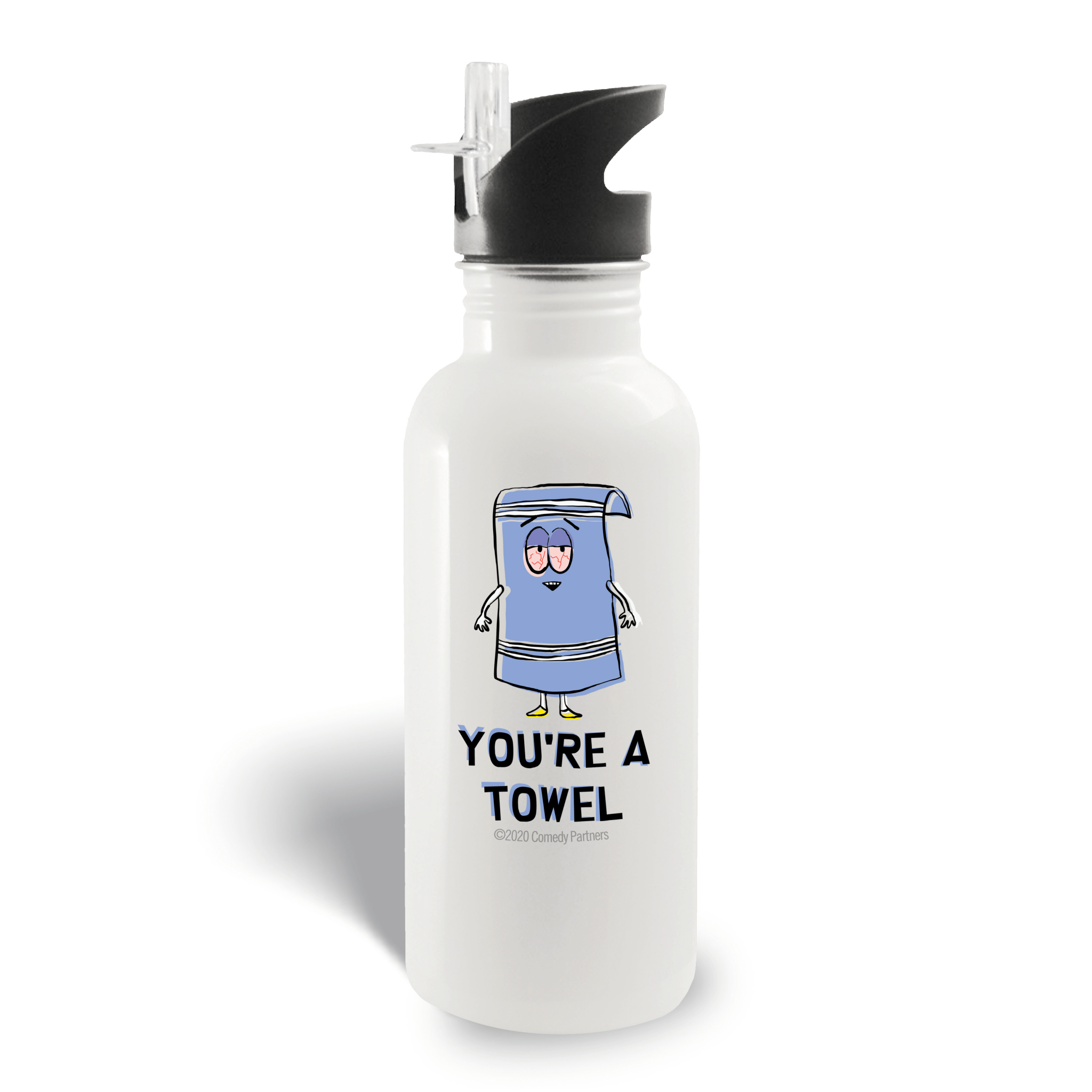 South Park Towelie 20 oz Screw Top Water Bottle with Straw – Paramount Shop