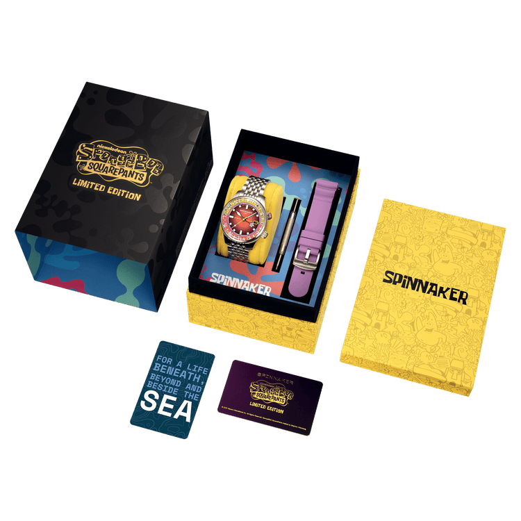 Spinnaker x Spongebob Squarepants Bradner GMT Automatic Bubbly Grins P ...