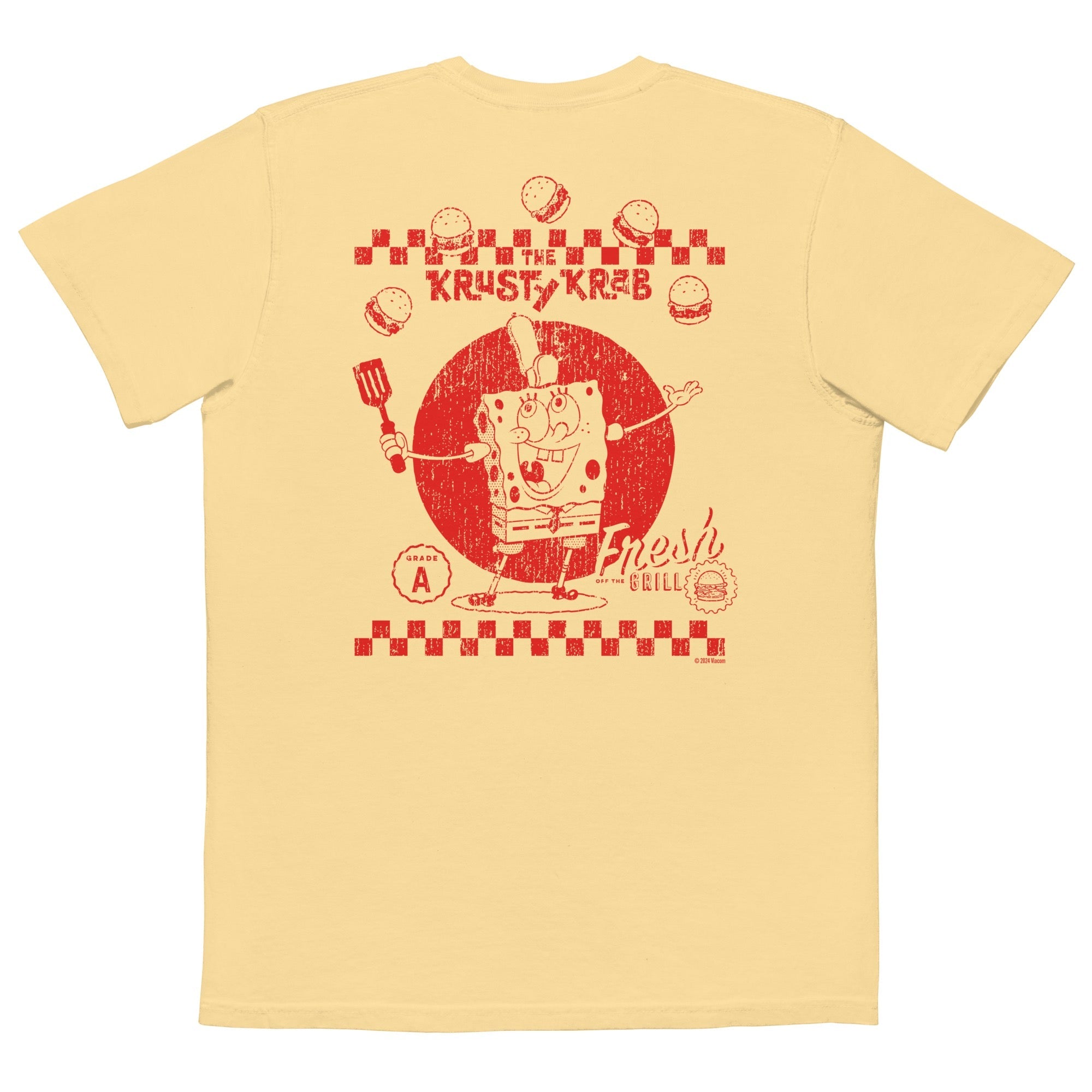 SpongeBob Krusty Krab Comfort Colors Pocket T-Shirt – Paramount Shop