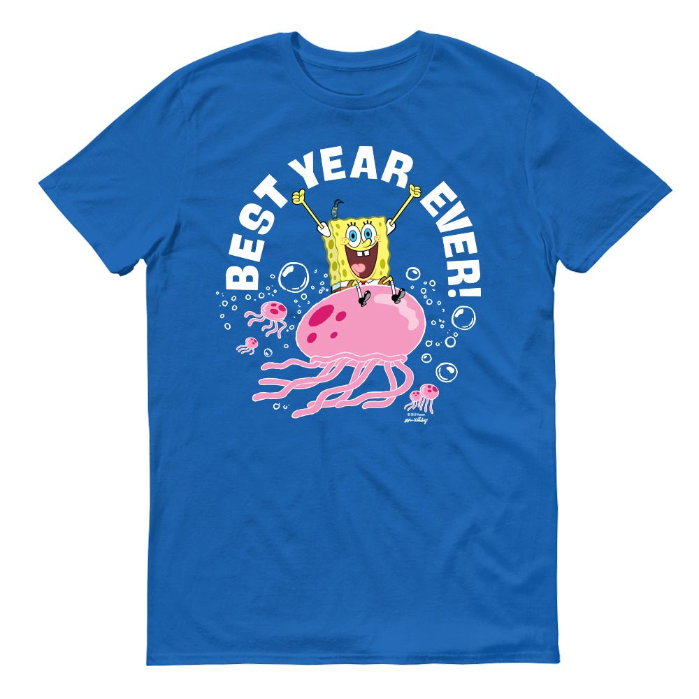 SpongeBob SquarePants Best Year Ever Jellyfish Adult Short Sleeve T ...