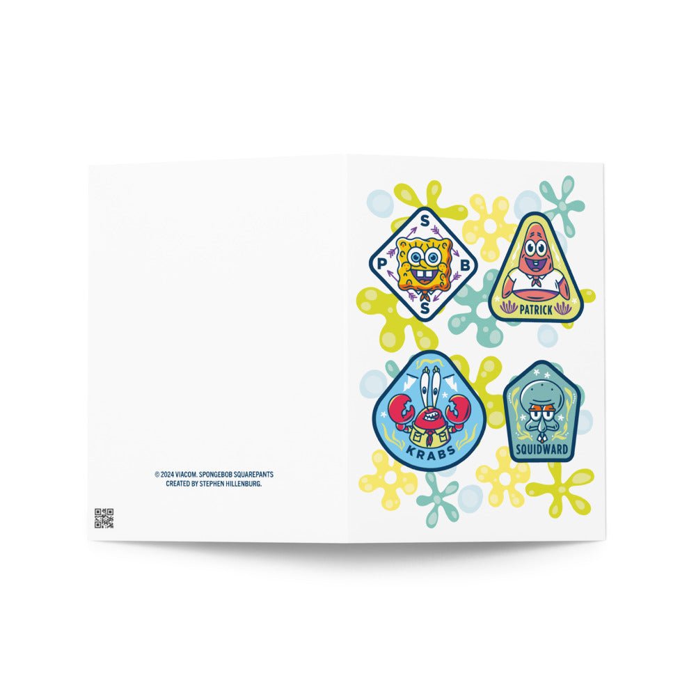 SpongeBob SquarePants Camping Badge Greeting Card – Paramount Shop