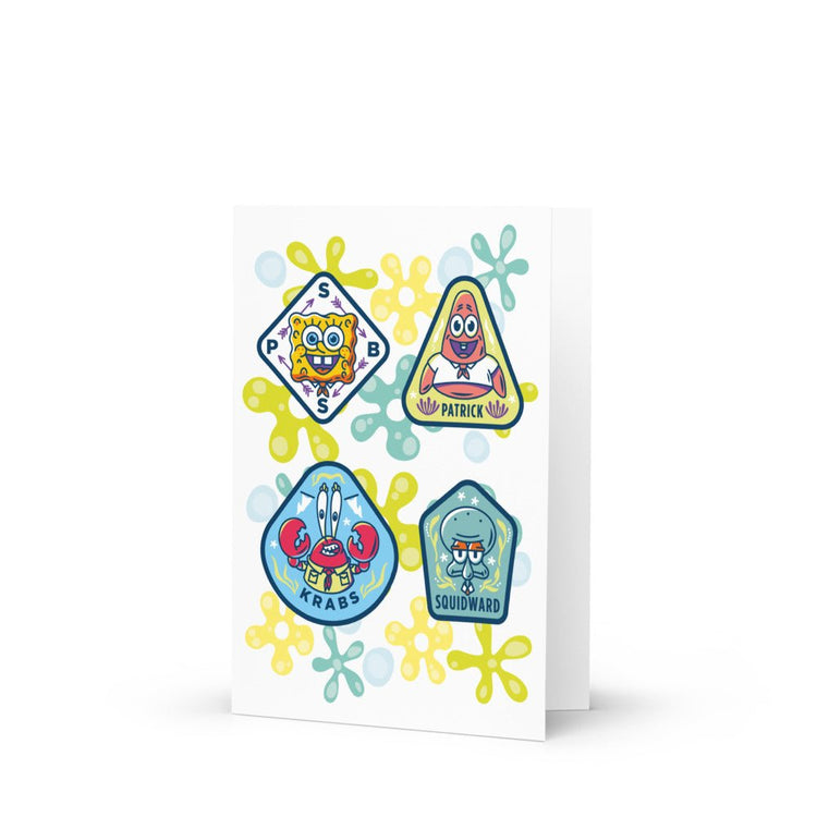 SpongeBob SquarePants Camping Badge Greeting Card – Paramount Shop