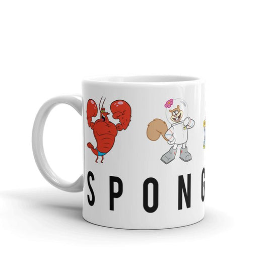 SpongeBob SquarePants Character Lineup White Mug – Paramount Shop