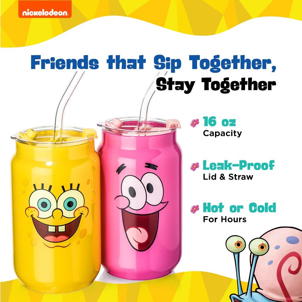 SpongeBob SquarePants Drinking Glasses - SpongeBob & Patrick ...