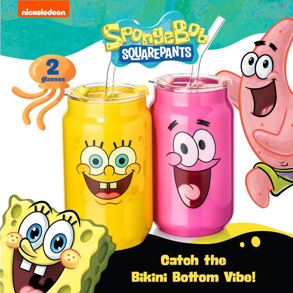 SpongeBob SquarePants Drinking Glasses - SpongeBob & Patrick ...