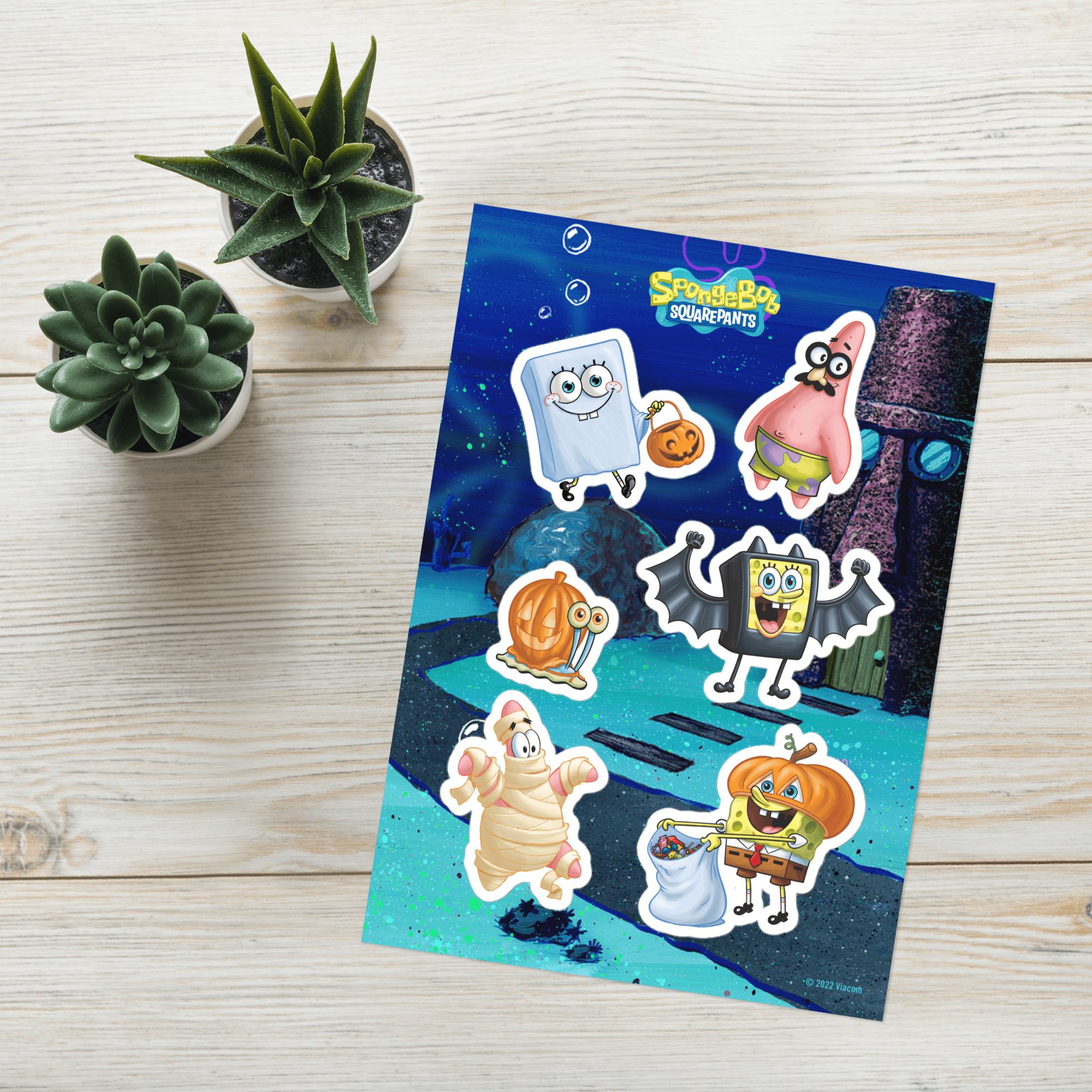 SpongeBob SquarePants Halloween Kiss Cut Sticker Sheet – Paramount Shop
