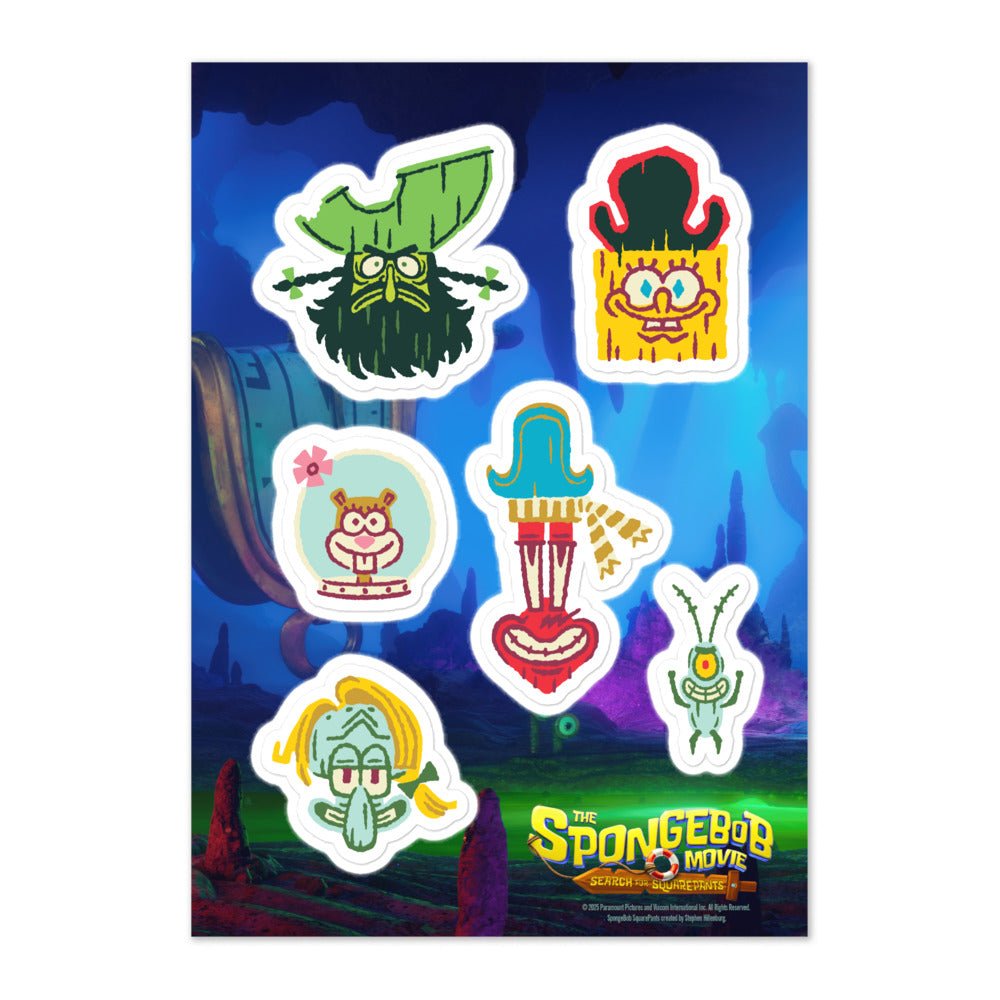 The SpongeBob Movie: Search For Squarepants Icons Sticker Sheet ...