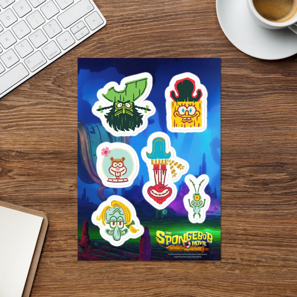 The SpongeBob Movie: Search For Squarepants Icons Sticker Sheet ...