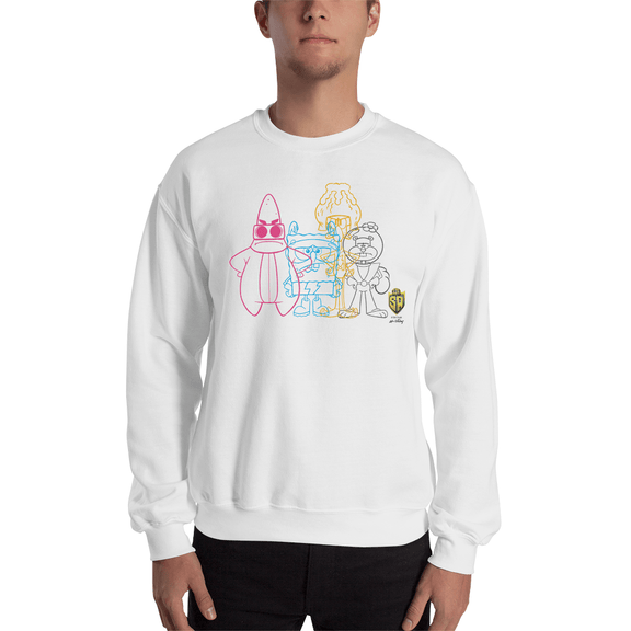 SpongeBob SquarePants IJLSA Silhouette Fleece Crewneck Sweatshirt ...