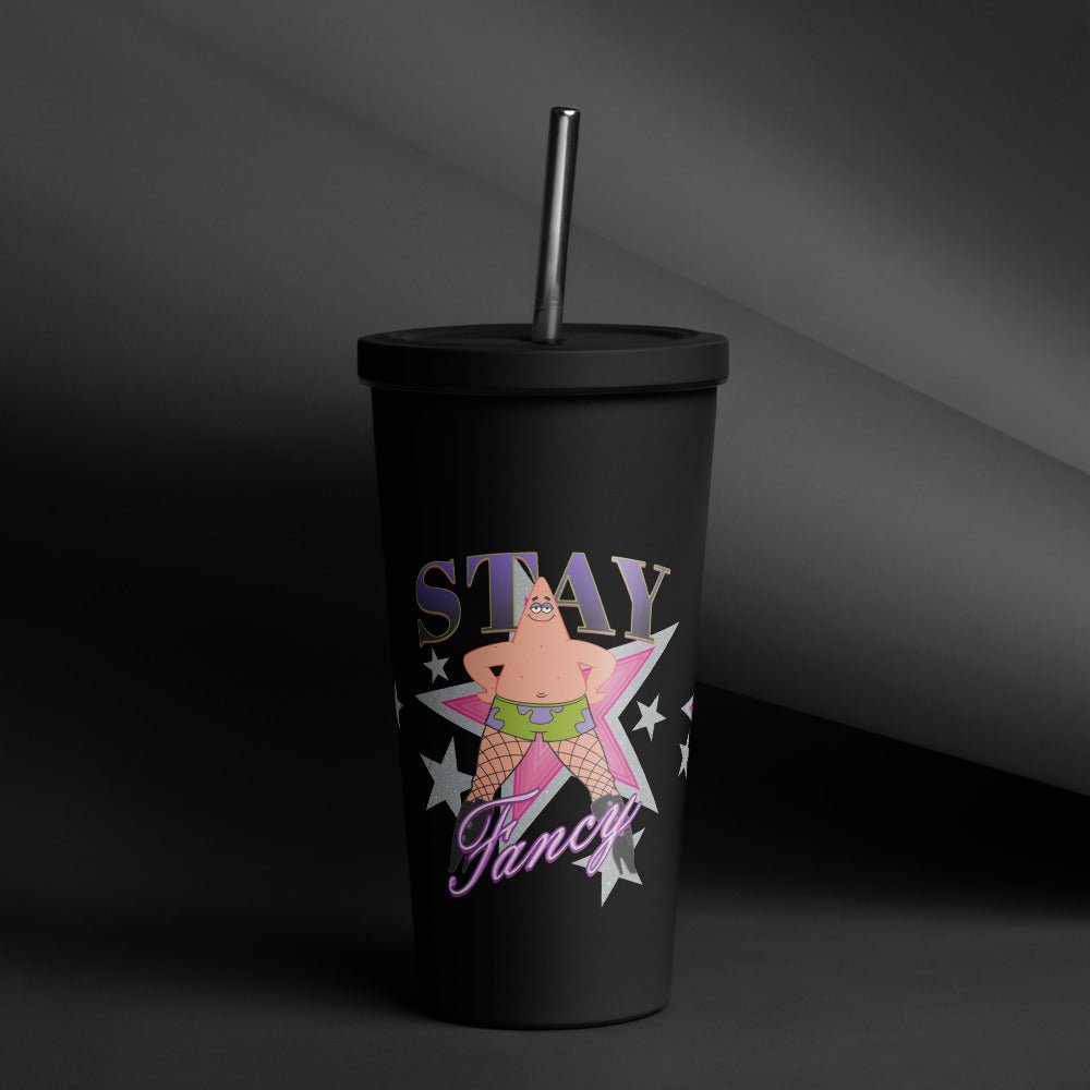 SpongeBob SquarePants Patrick Fishnets Stay Fancy Insulated Tumbler wi ...