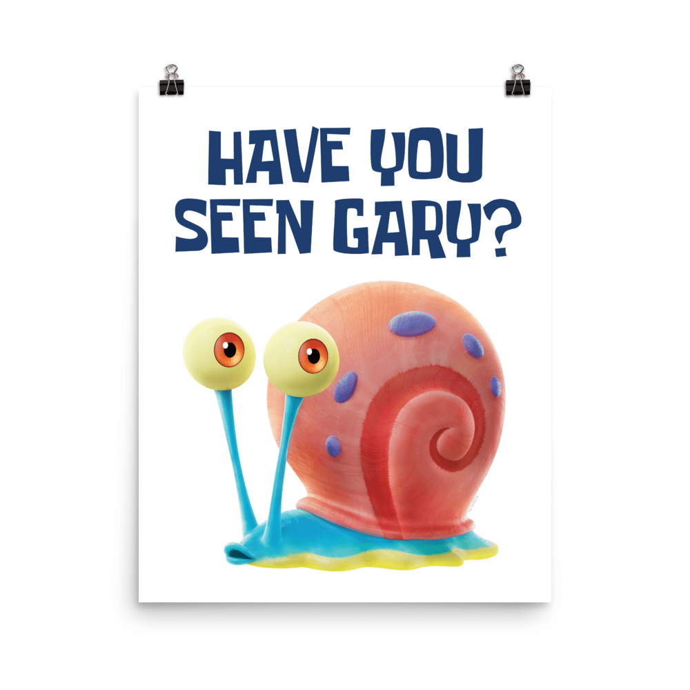 Bob Esponja Esponja a la fuga ¿Has visto a Gary? Póster satinado ...
