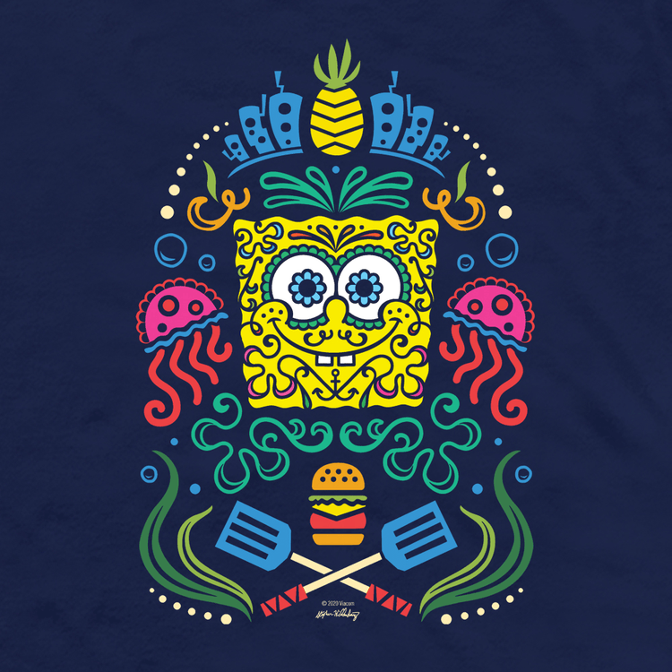 SpongeBob Sugar Sponge Full Color Adult Short Sleeve T-Shirt ...