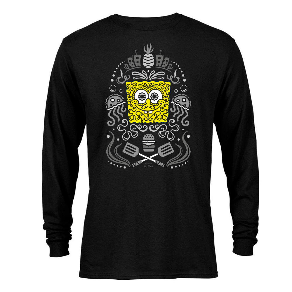 SpongeBob Sugar Sponge Reduced Color Long Sleeve T-Shirt – Paramount Shop