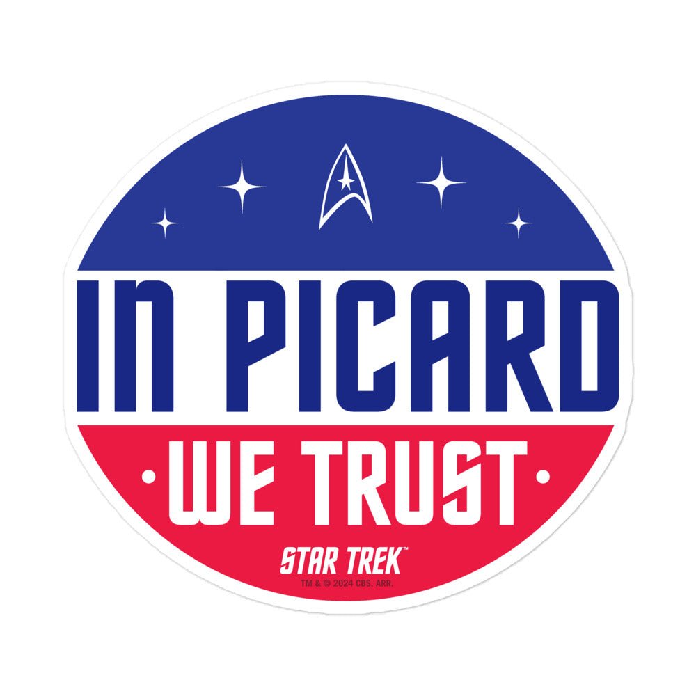 Star Trek Pegatina In Picard We Trust – Paramount Shop