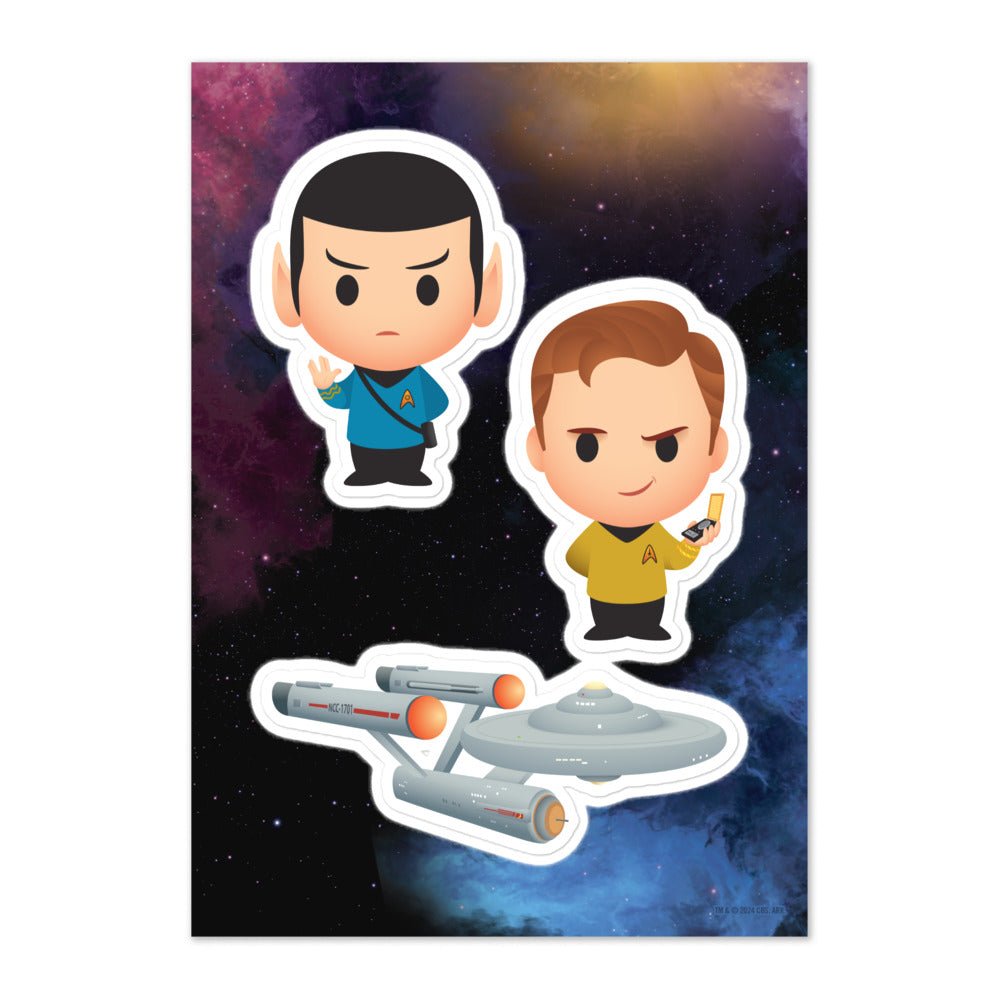 Star Trek: The Original Series Hoja de pegatinas chibi – Paramount Shop