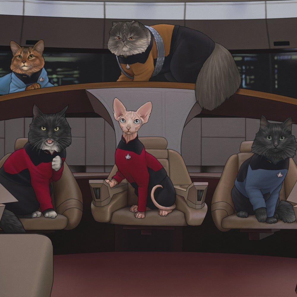Star Trek: The Next Generation Crew Cats Gaming Mat – Paramount Shop