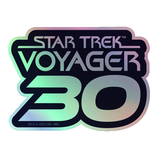 Star Trek: Voyager 30th Anniversary Logo Holographic Sticker ...