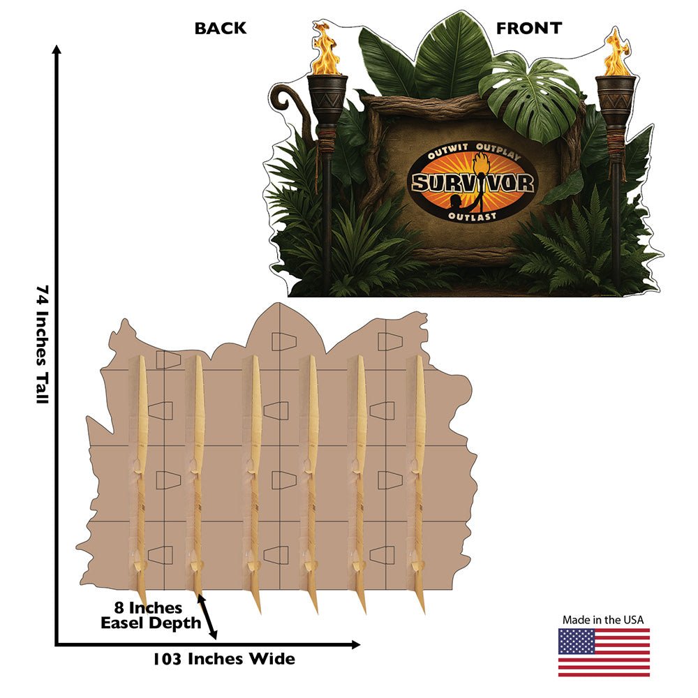 Survivor Backdrop Tiki Torch Cardboard Cutout Standee – Paramount Shop