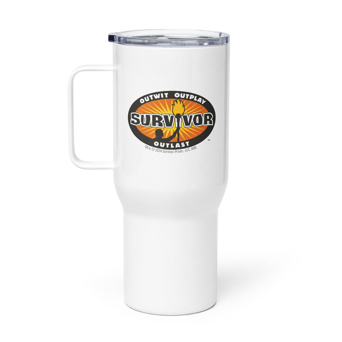 Survivor Outwit, Outplay, Outlast Logo Travel Mug With Handle ...