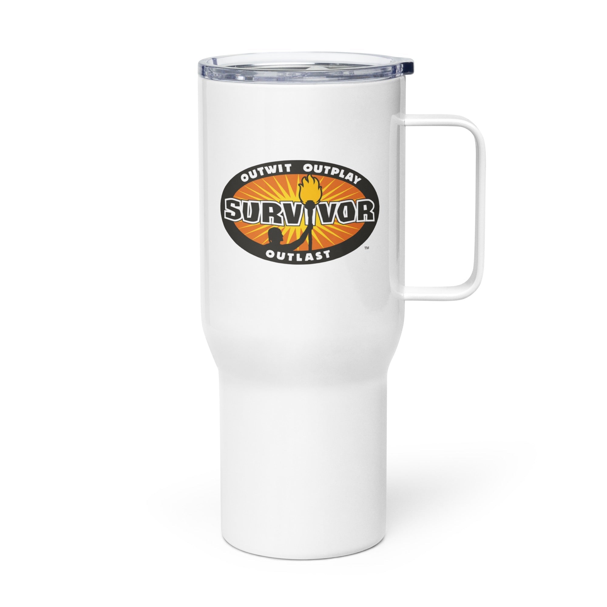 Survivor Outwit, Outplay, Outlast Logo Travel Mug With Handle ...