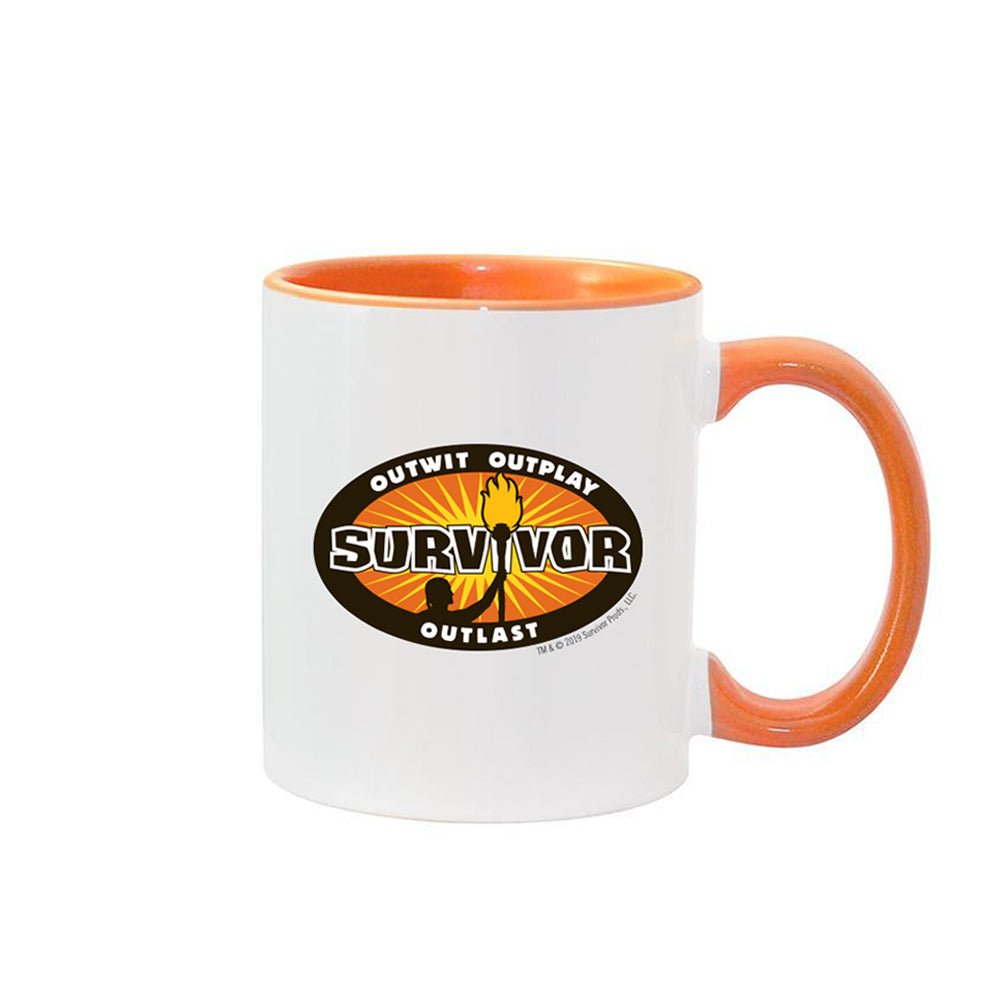 Survivor Outwit, Outplay, Outlast Logo Two-Tone White Mug – Paramount Shop