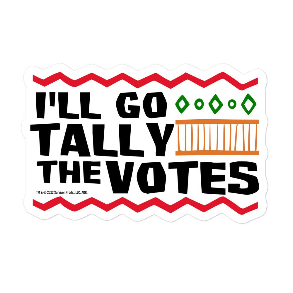 Survivor Tally The Votes Die Cut Sticker – Paramount Shop
