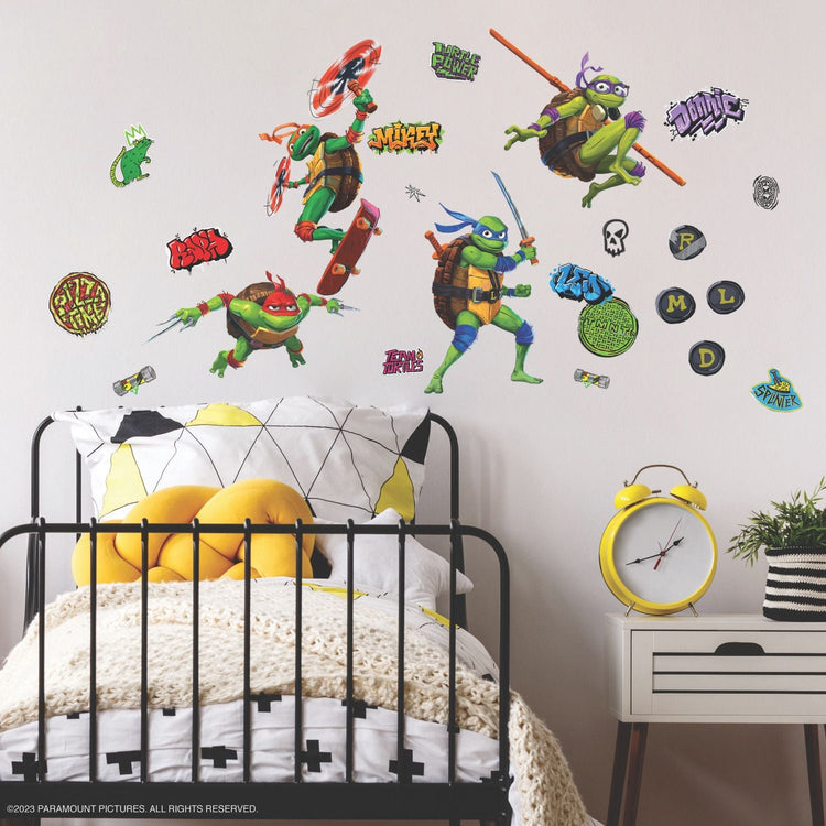 Teenage Mutant Ninja Turtles: Mutant Mayhem Characters Wall Decals ...