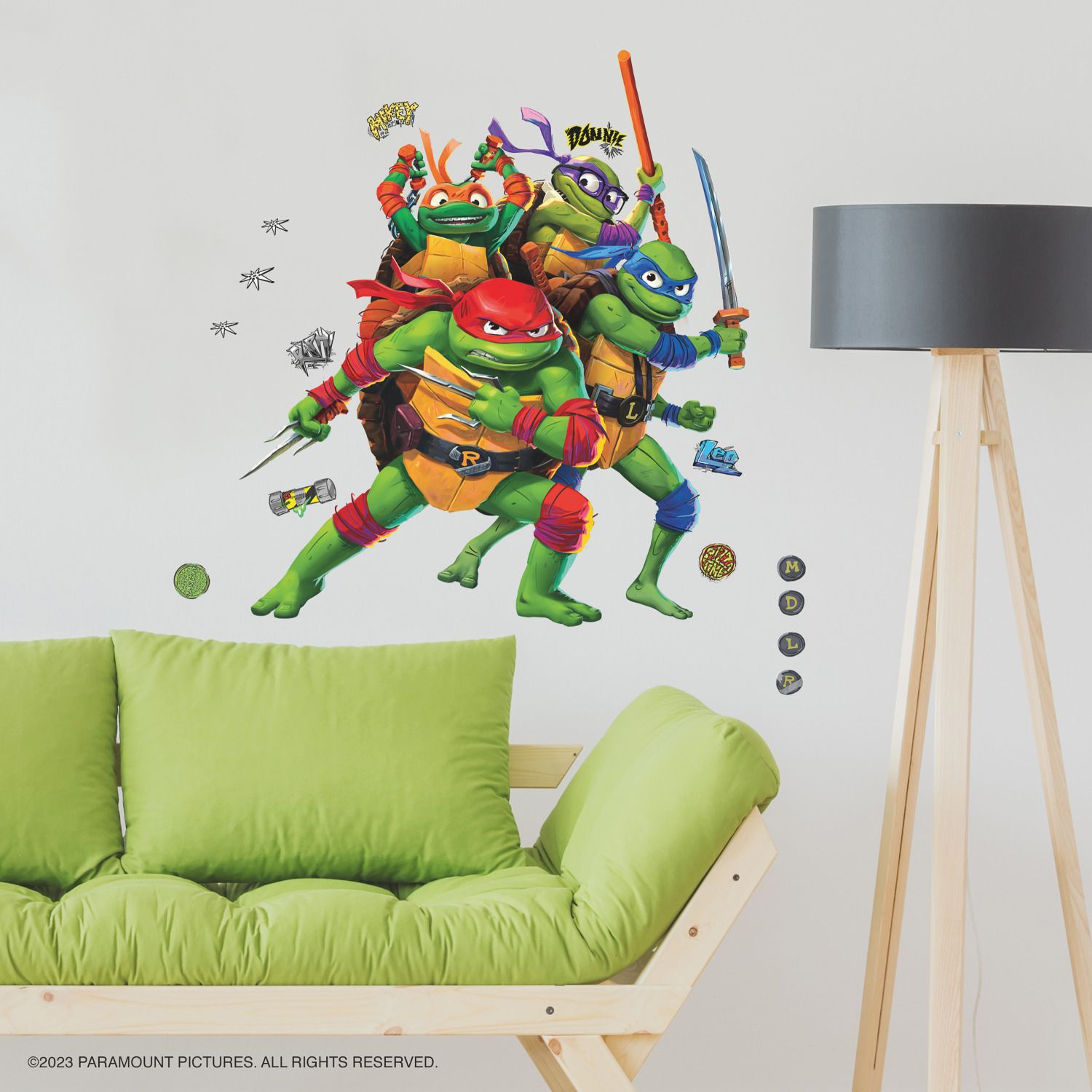 Teenage Mutant Ninja Turtles: Mutant Mayhem Group Giant Wall Decals ...