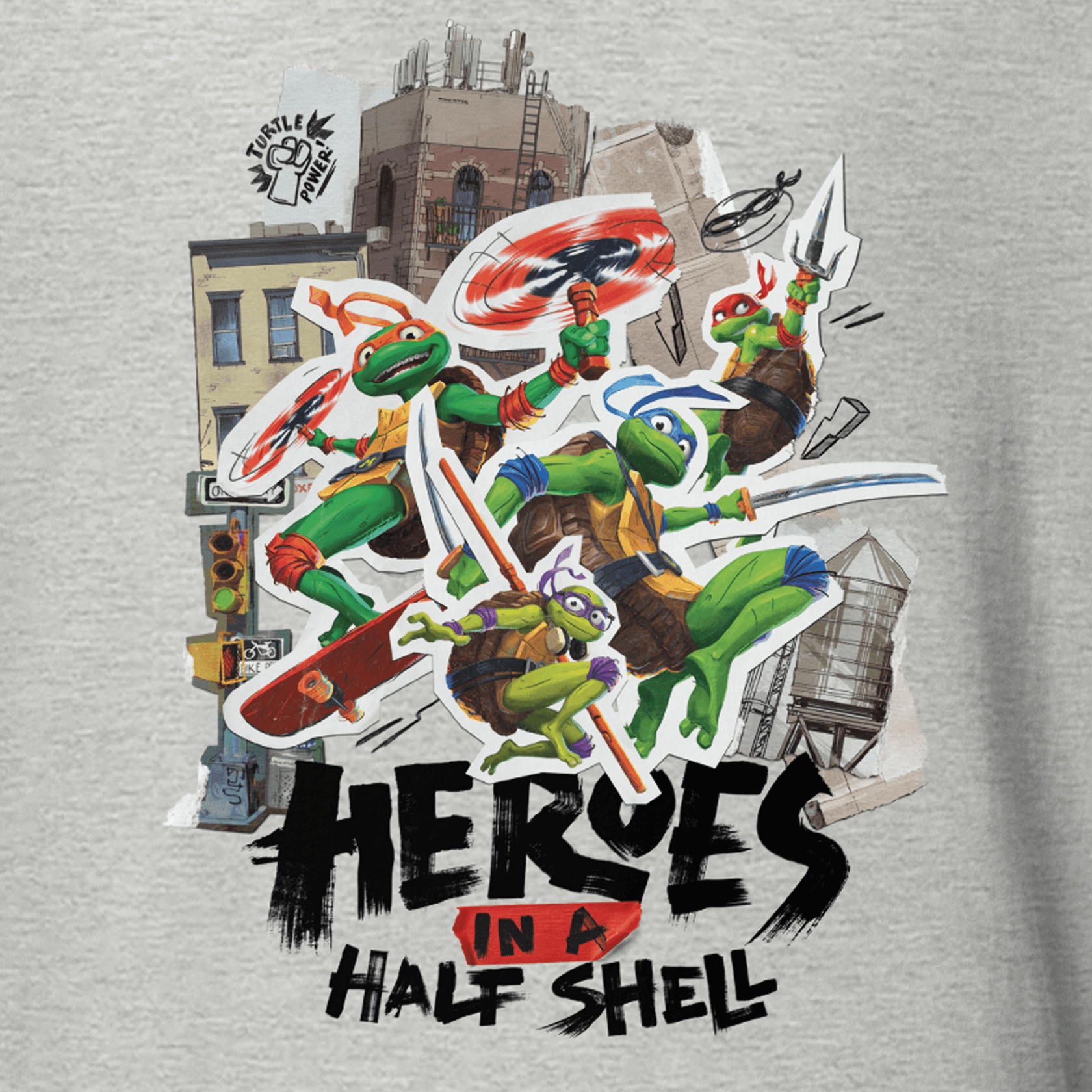 Teenage Mutant Ninja Turtles: Mutant Mayhem Heroes In A Half Shell Adult Short Sleeve T-Shirt ...