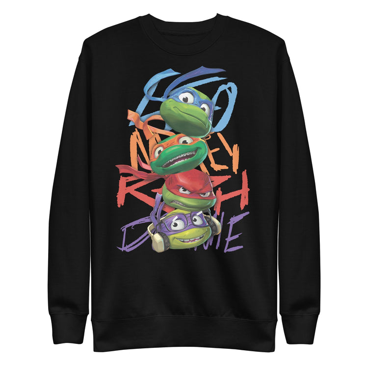 Teenage Mutant Ninja Turtles: Mutant Mayhem Turtle Faces Sweatshirt ...
